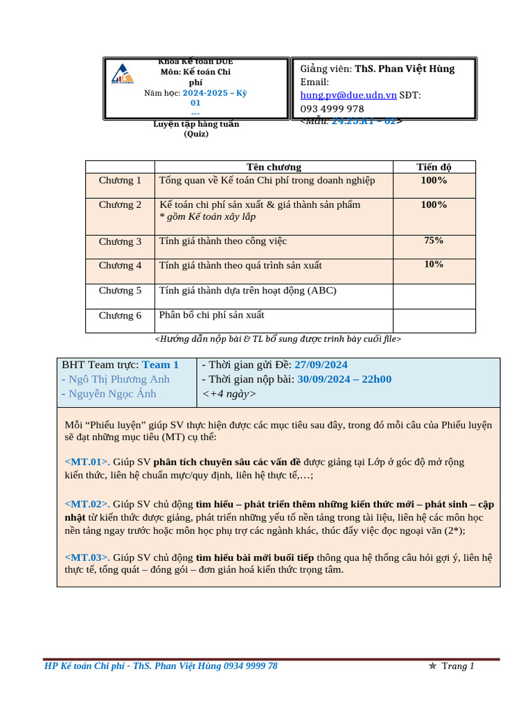 KTCP Buổi.05 Luyện Tập Đề BHT.T1 HPV.edited | PDF