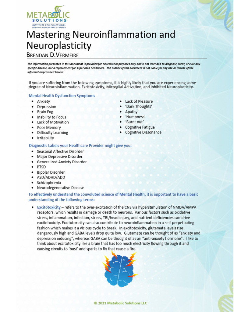 Mastering Neuroinflammation and Neuroplasticity | PDF | Microglia ...