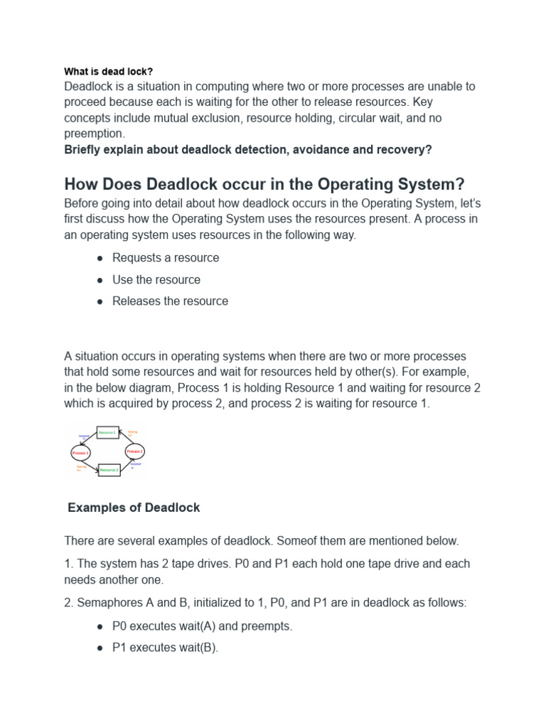 Deadlock | PDF | Computing | Concurrency (Computer Science) Deadlock | PDF | Computing | Concurrency (Computer Science)