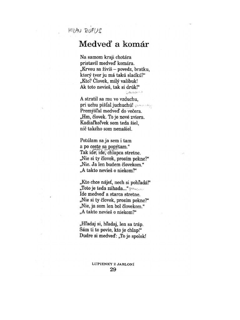 Milan Rufus - Medved A Komar | PDF