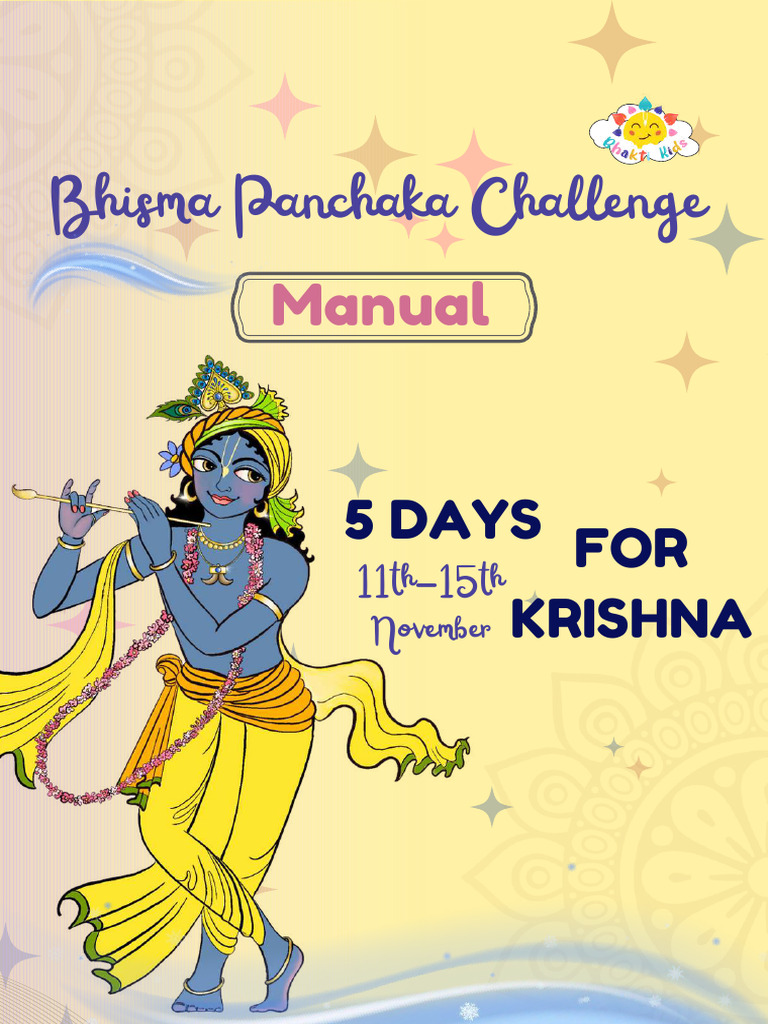 Bhisma Panchaka Challenge Manual BhaktiKids 2024 Compressed | PDF | Bhakti | Krishna