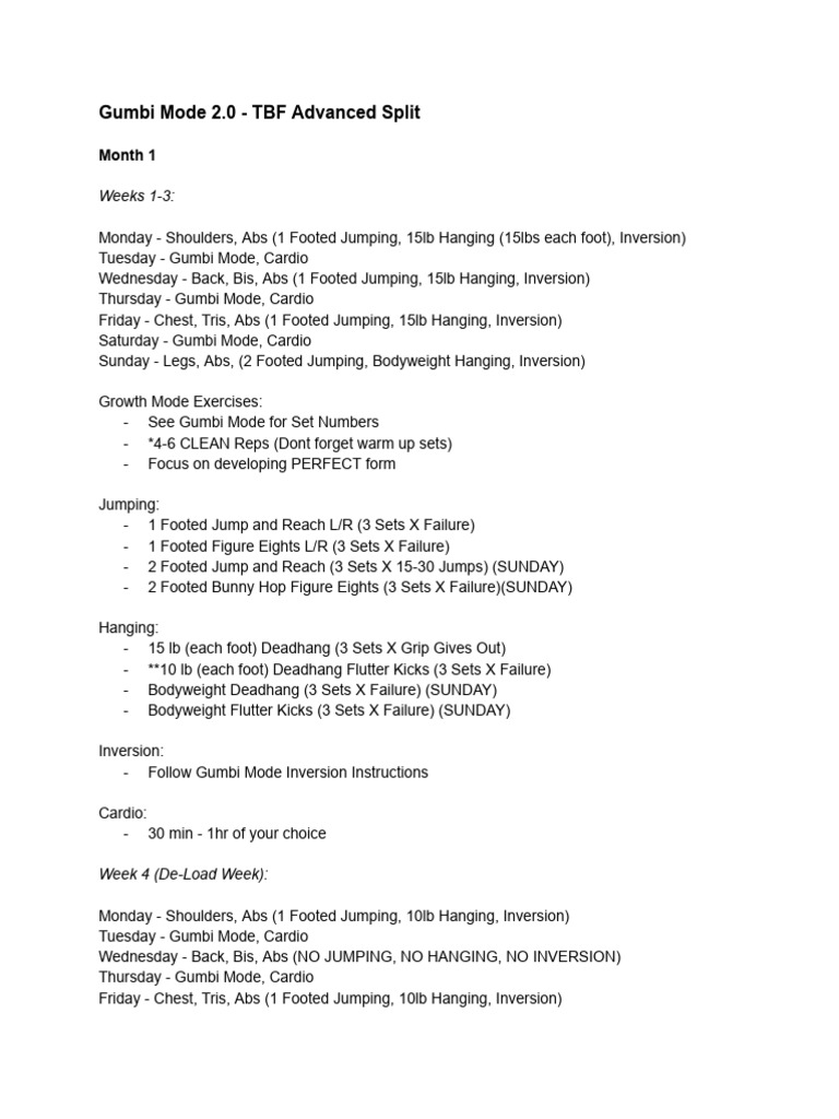 Gumbi Mode 2.0 Advanced Course 1 | PDF | Anatomical Terms Of Motion ...