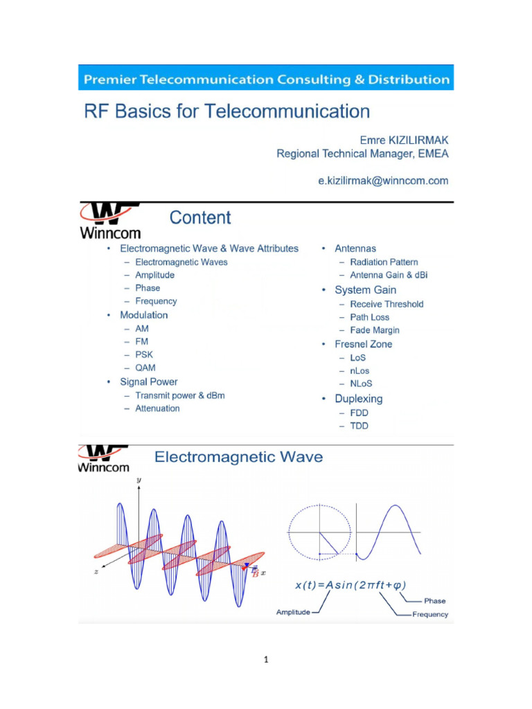 RF Basic Telecommunication | PDF