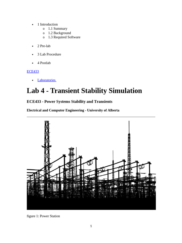 Transient Stability Simulation Lab Guide | PDF | Matlab | Electrical ...