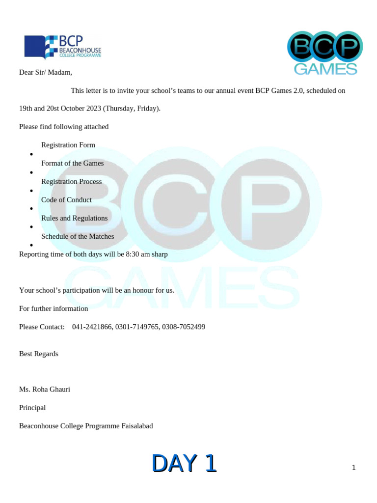 BCP Games Final Invite | PDF | Referee | Games Of Physical Skill BCP Games Final Invite | PDF | Referee | Games Of Physical Skill
