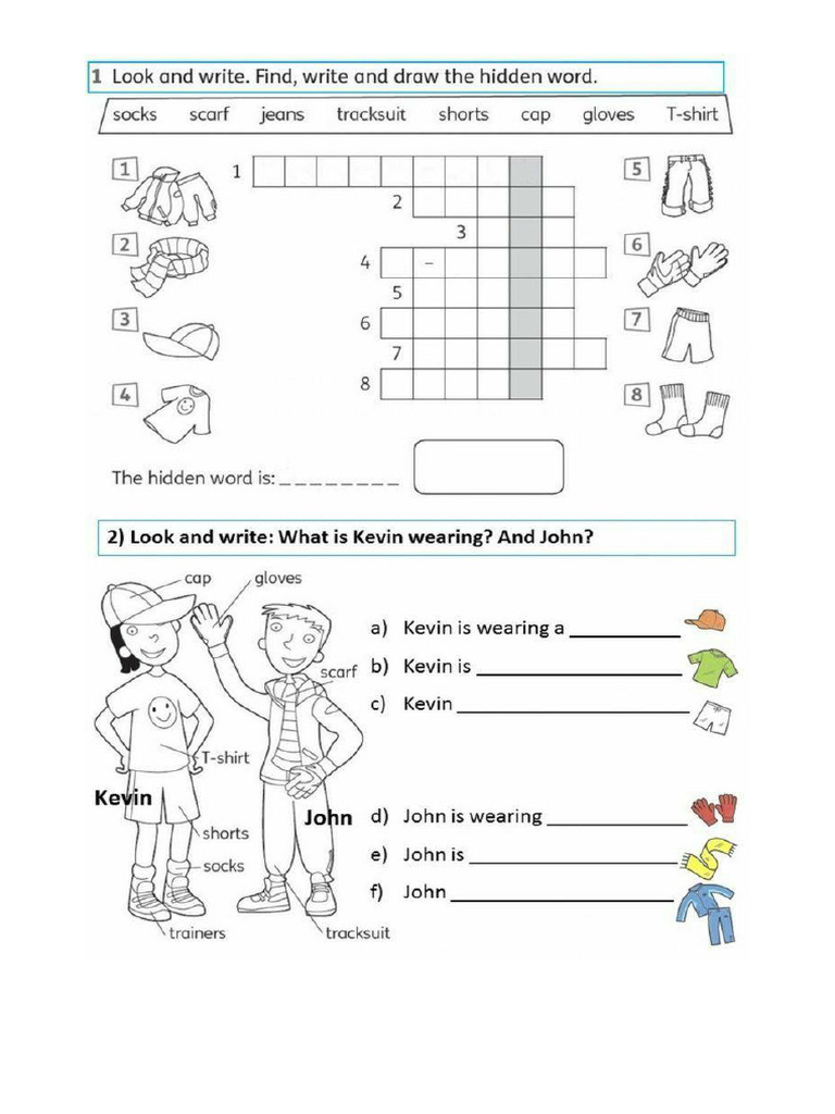 Clothes Vocabulary | PDF