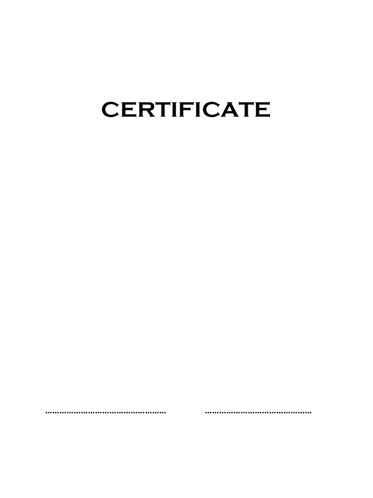 SSCE Computer Practical Certificate | PDF