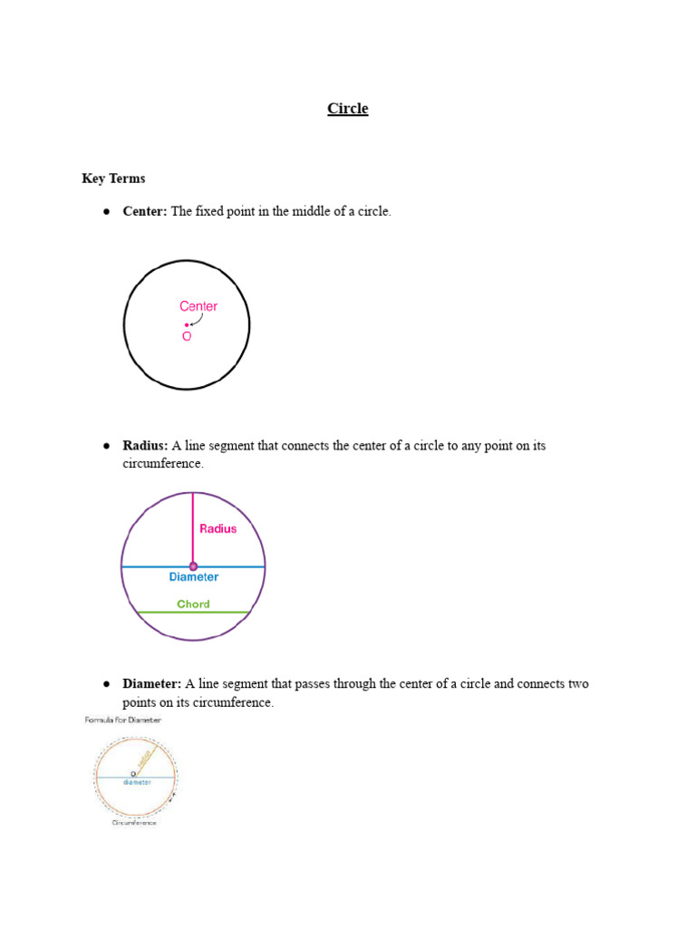 Note On Circle | PDF | Home & Garden | Art