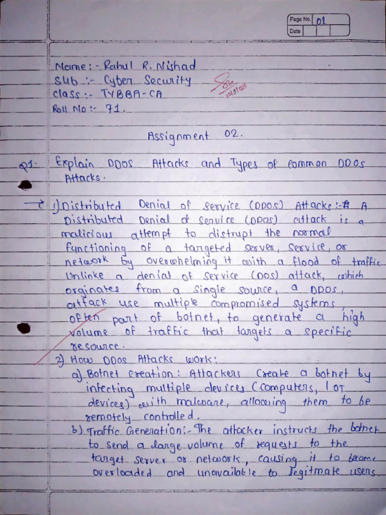 Cyber Security Assignment 02 | PDF | Computer Network | Telecommunications Standards