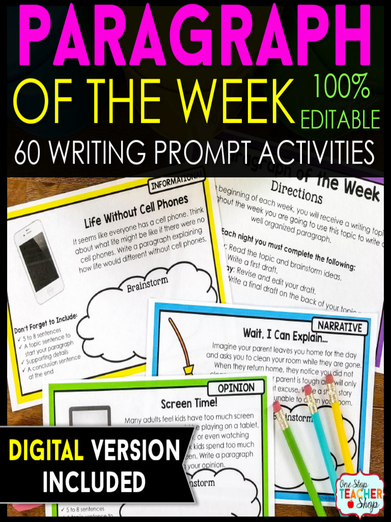 60 Editable Writing Prompt Activities | PDF | Language Arts & Discipline