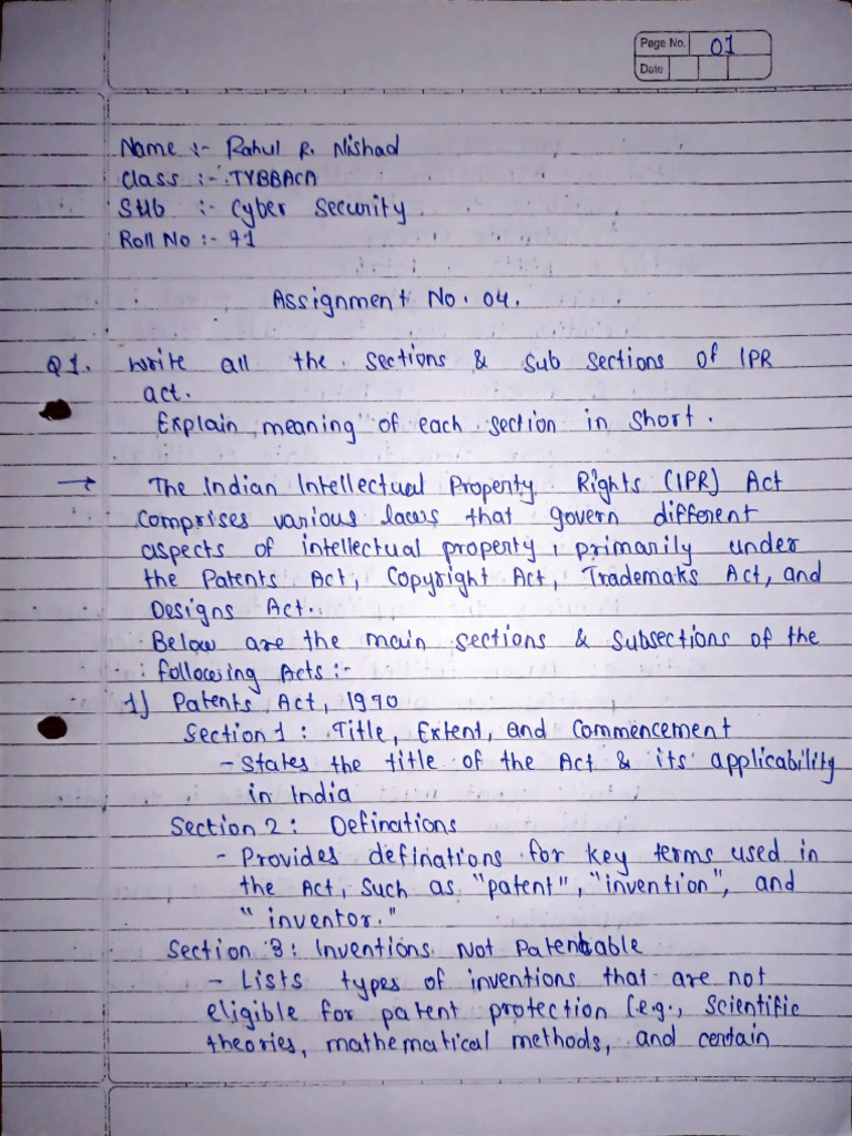 Cyber Security Assignment 04 | PDF | Patent | Trademark