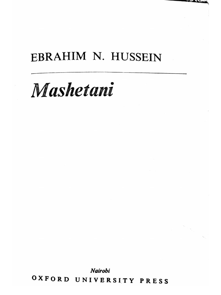 Mashetani .Ebrahim Hussein-1-1-2-1-1-1 | PDF