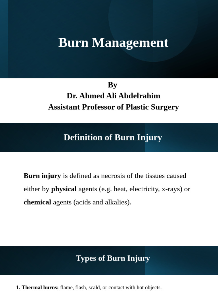 Comprehensive Guide to Burn Management | PDF | Burn | Skin