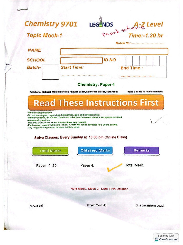 A2 Topic Mock 1 MS 2 | PDF