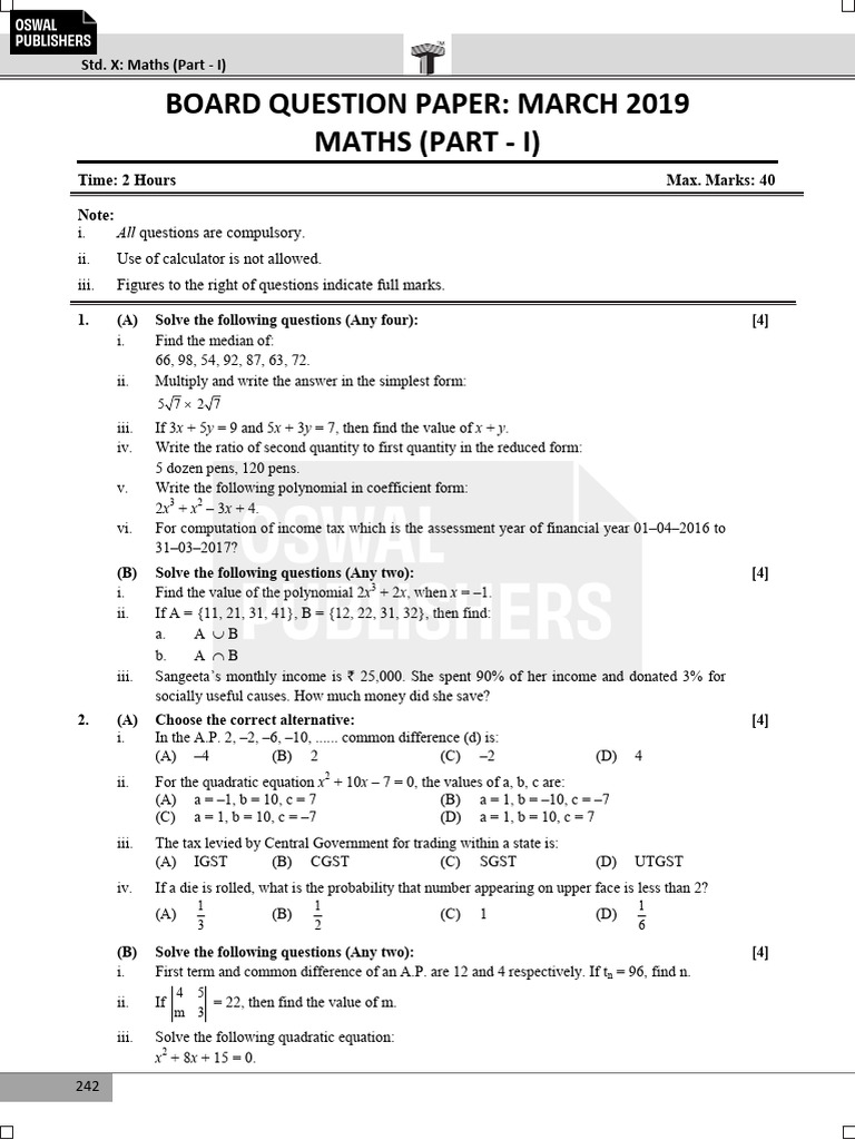 Maths 1 | PDF | Mathematics