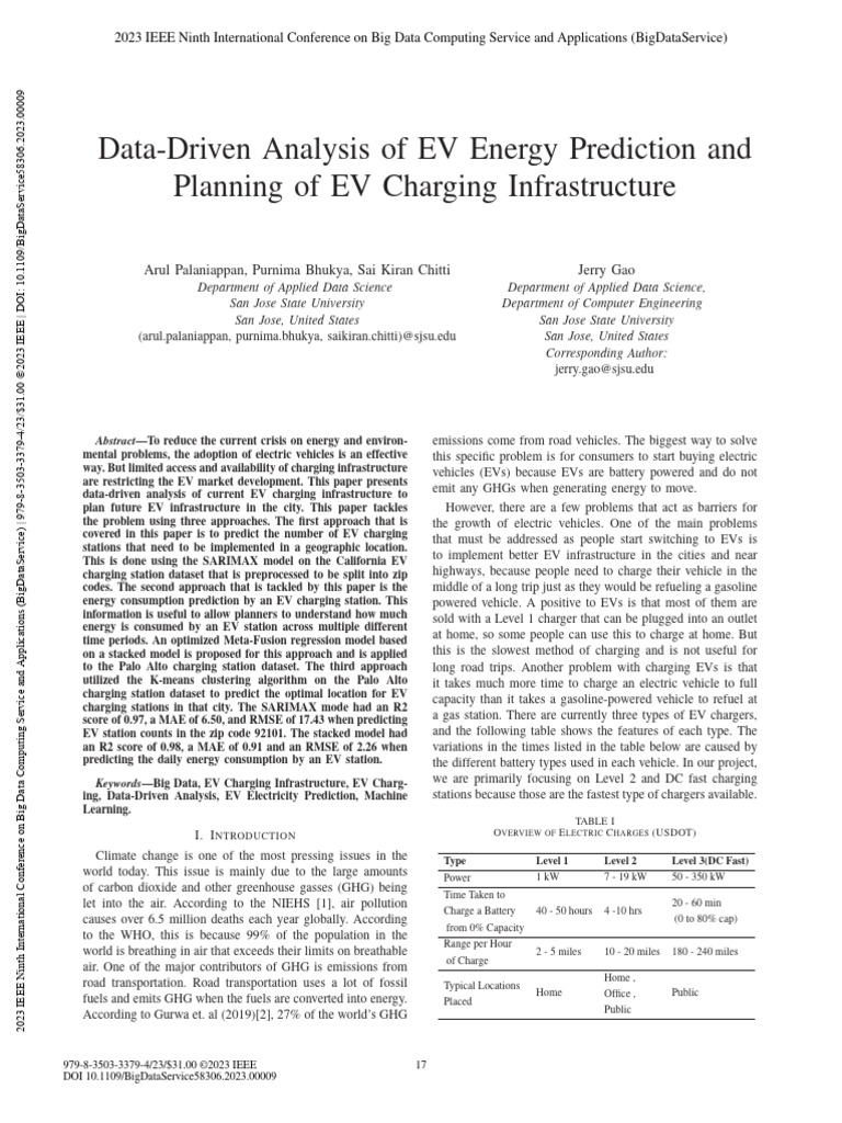 EV Charging Infrastructure Planning | PDF | Electric Vehicle | Machine ...