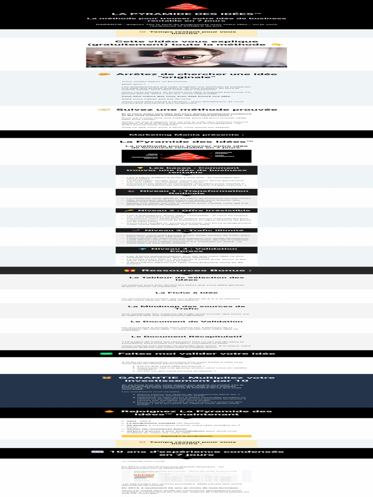 Page de Vente PYRAMIDE DES IDEES by STAN LELOUP | PDF