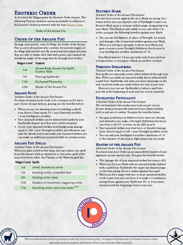 Magus - Order of The Arcane Fist | PDF | License | Copyright