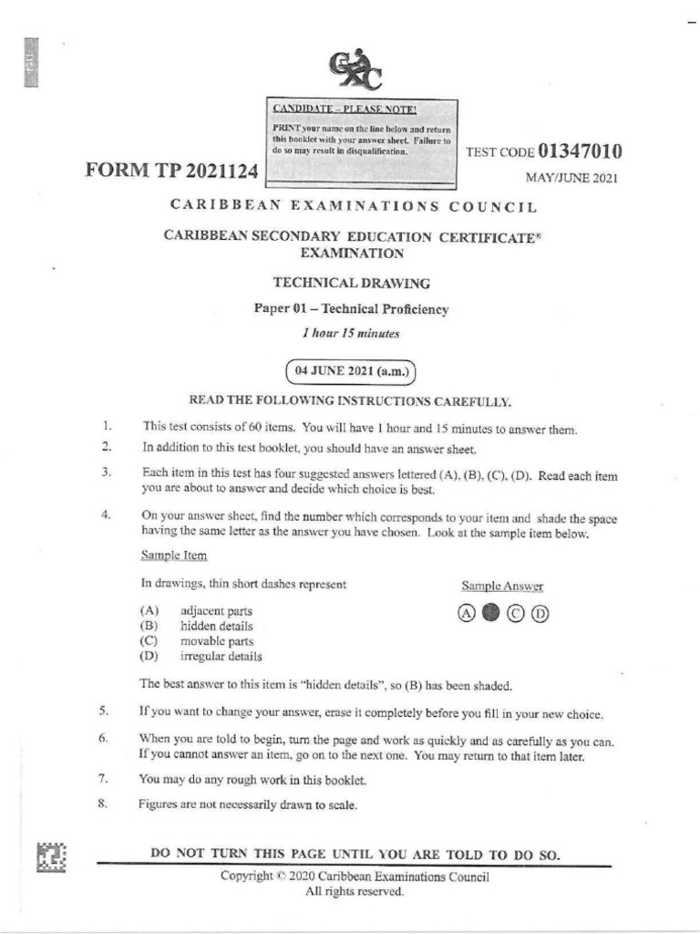 TD 2021 Paper 1 | PDF