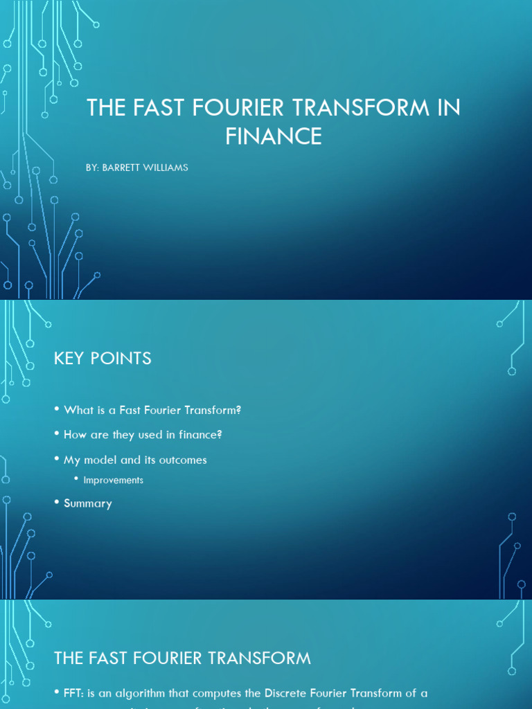 Williamsbarrett Financial Securities PowerPoint | PDF | Fast Fourier ...