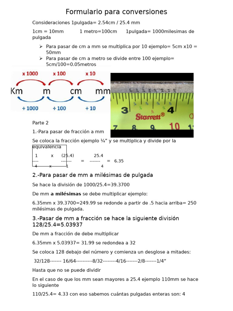 Formulario para Conversiones | PDF