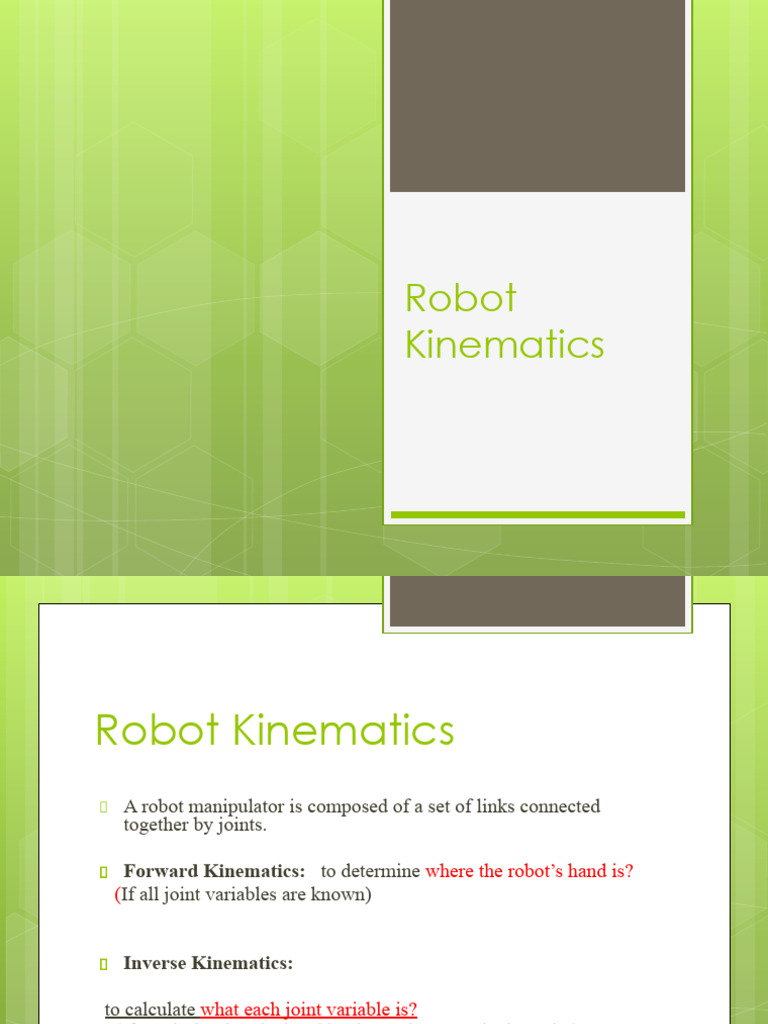 Understanding Robot Kinematics Basics | PDF | Teaching Methods & Materials