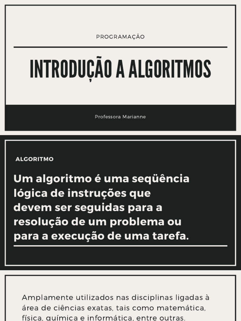 Algoritmos Parte 1 | PDF