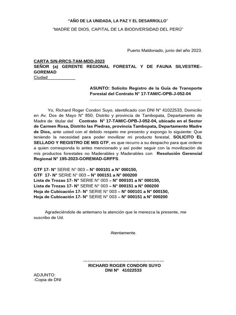 SOLIC RGTF Richar - GTF Y TROZAs | PDF | Derecho