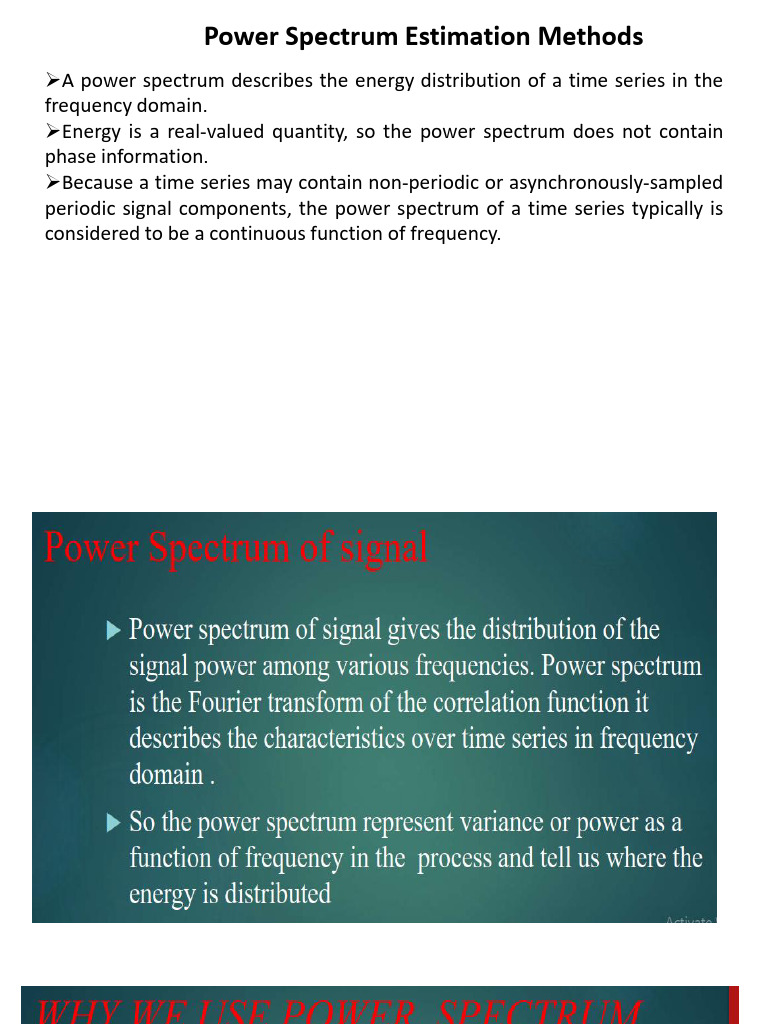 Power Spectrum Estimation - DR Saiful | PDF | Technology & Engineering