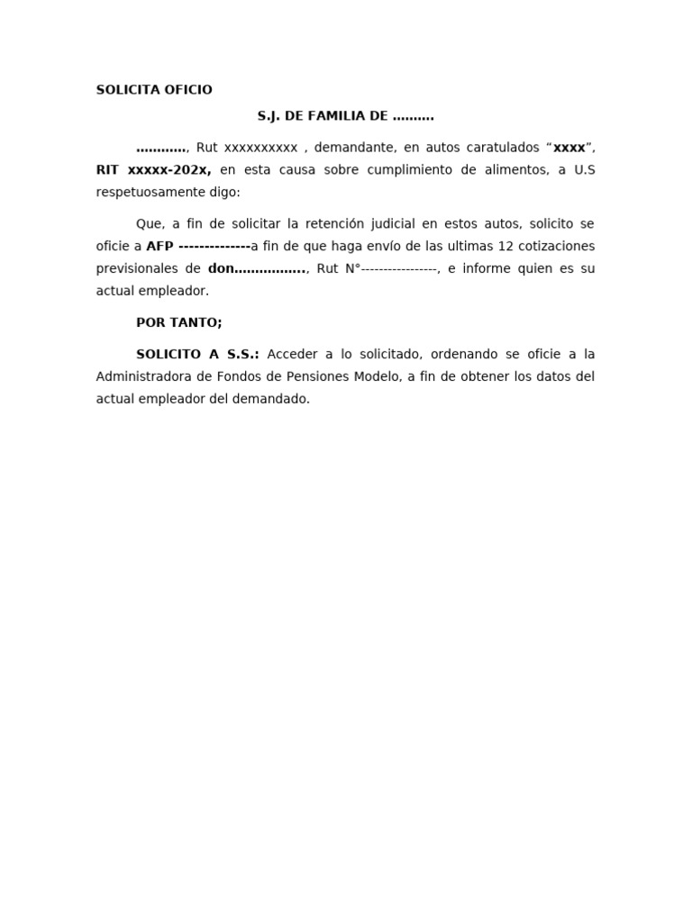 Solicita Oficio | PDF | Derecho