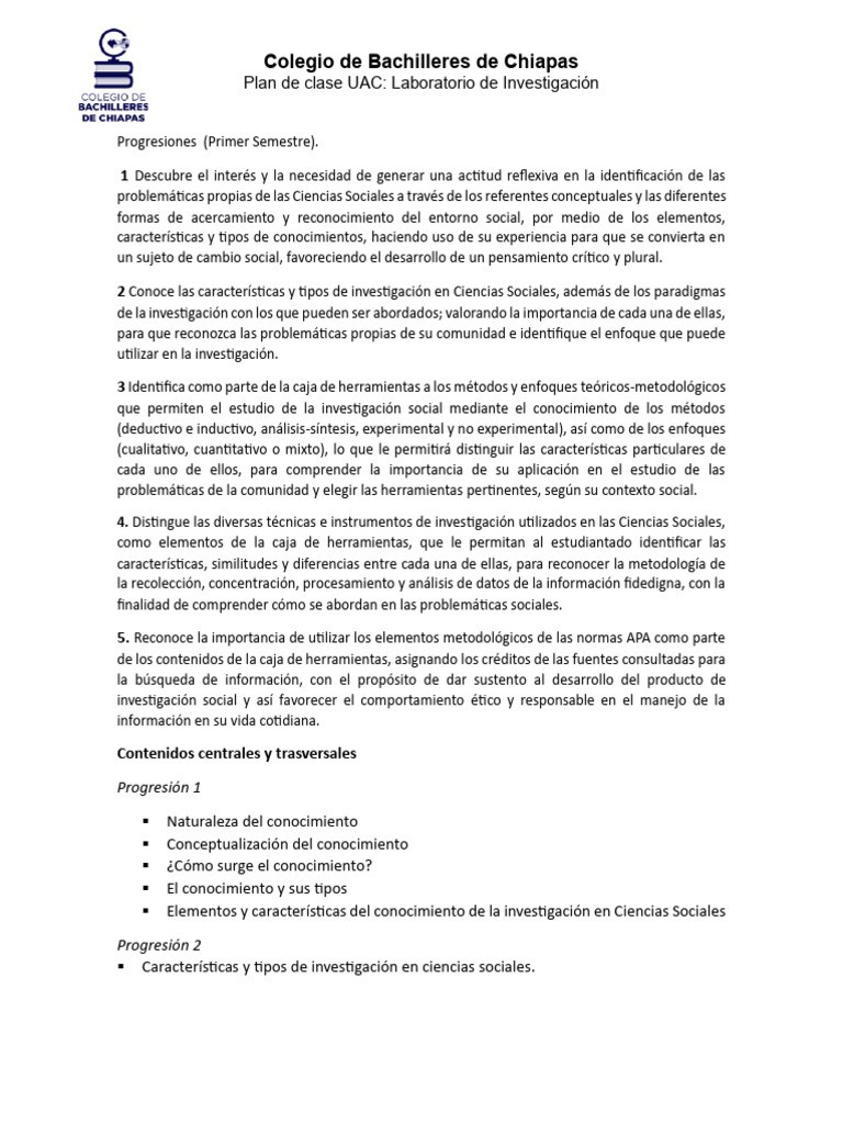 Plan de Clase Lab Inv | PDF | Investigación social | Ciencias Sociales