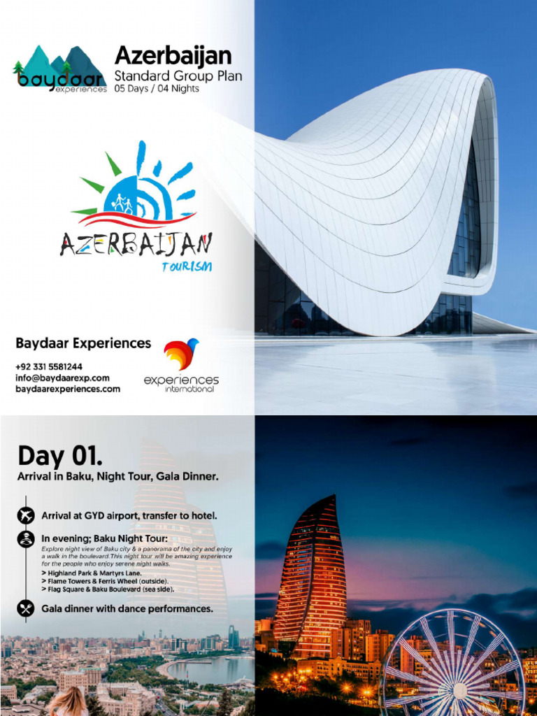 Baku Travel Package by Baydaar Travels | PDF
