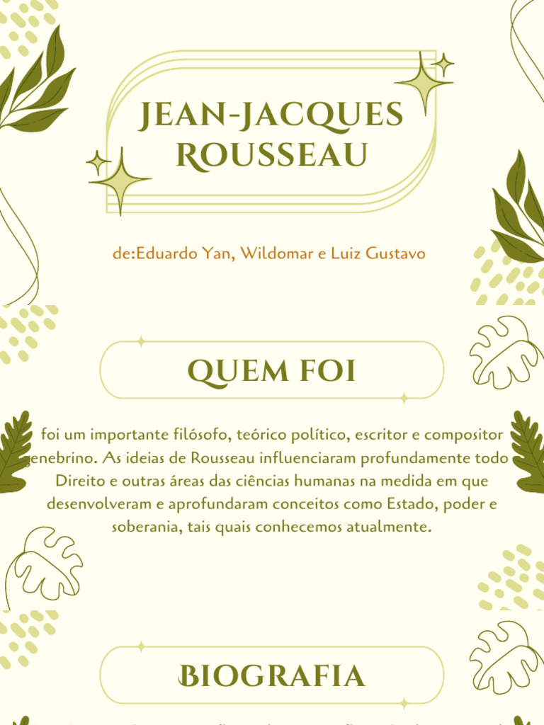 Biografia e Obras de Rousseau | PDF