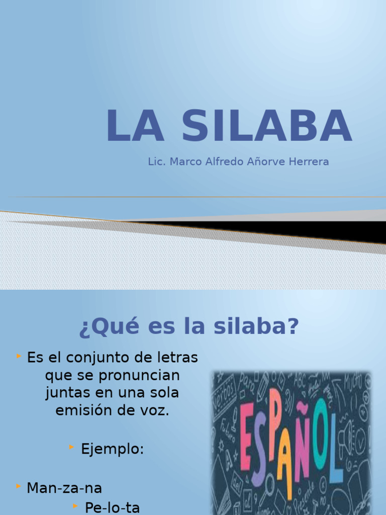 La Silaba 3° Sec | PDF