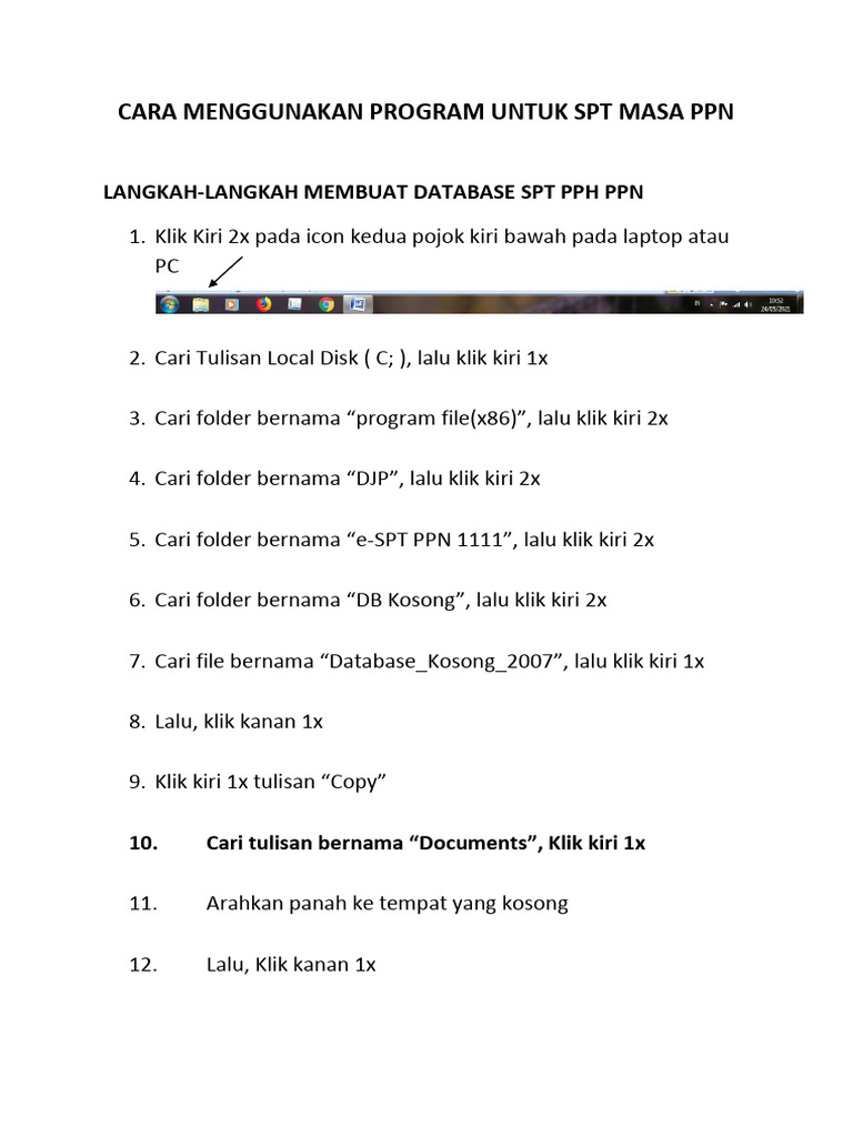Langkah Menjalankan Aplikasi PPN | PDF