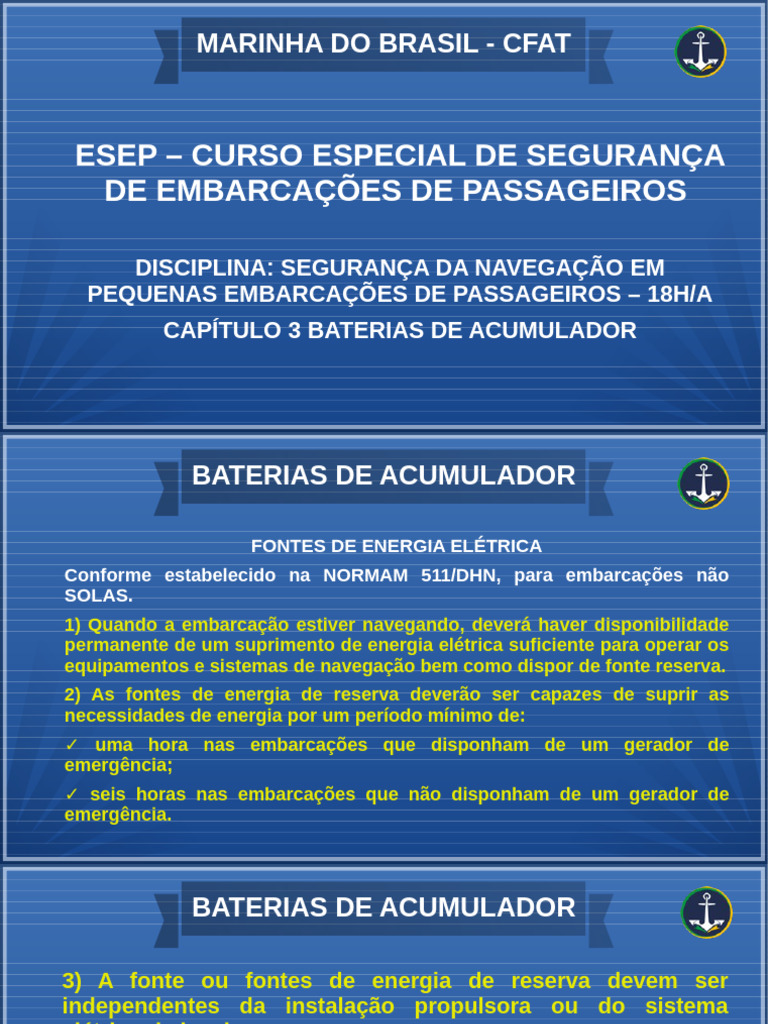 Slides Esep SNP CAP 3 Baterias | PDF | Motores | Motor de Combustão interna