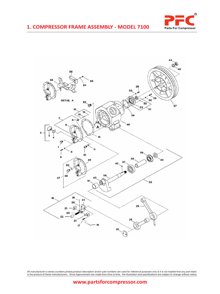 Compressor Frame Assembly-Model 7100 | PDF | Mechanical Engineering ...