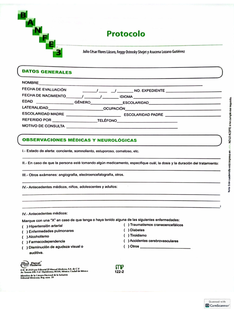 Protocolo Del BANFE-3 | PDF