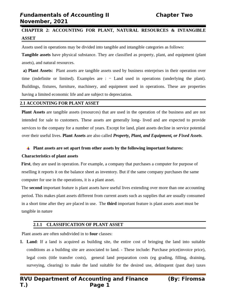 FUA-2 Chapter 2 | PDF | Depreciation | Book Value