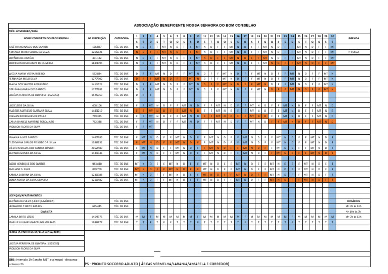 Escala Tec Enf Novembro-1 | PDF