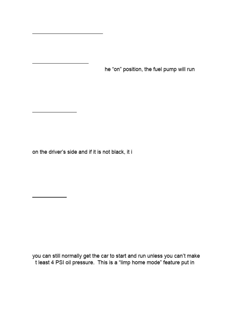 L-98 Engine Start Sequence | PDF | Throttle | Engines