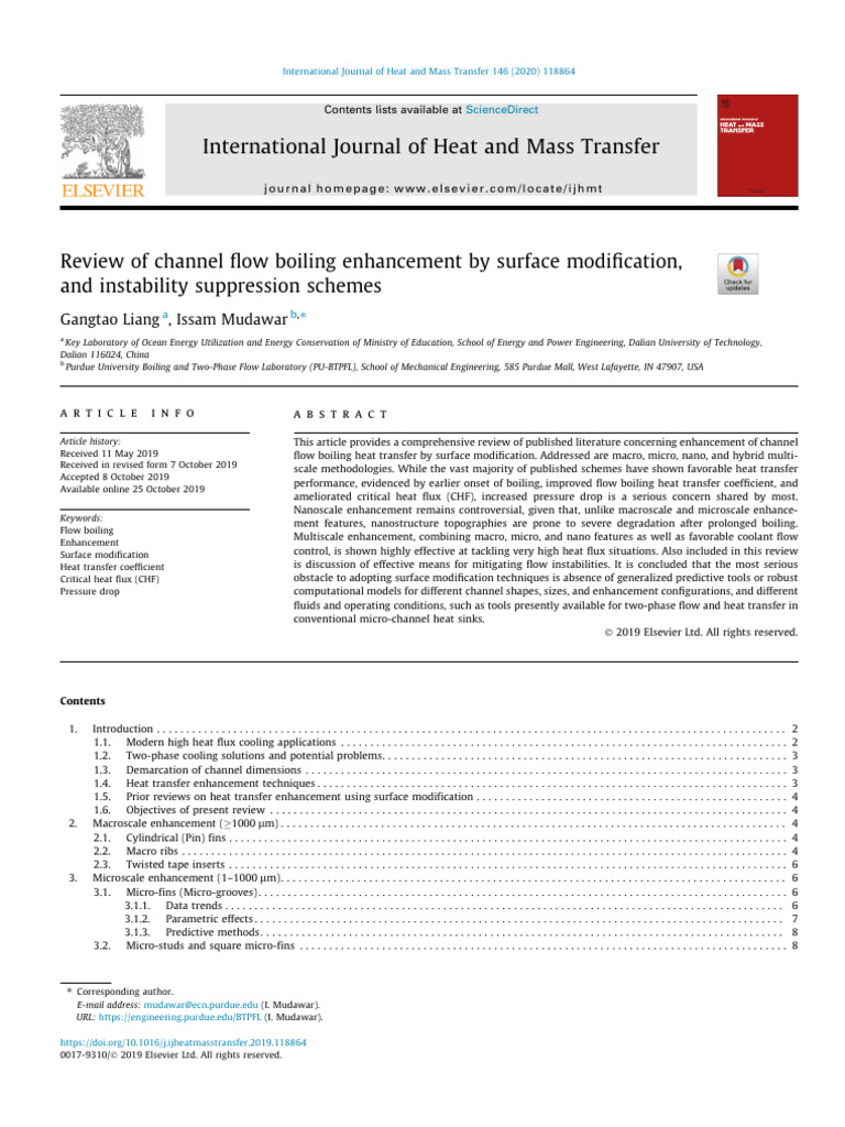 International Journal of Heat and Mass Transfer: Gangtao Liang, Issam ...