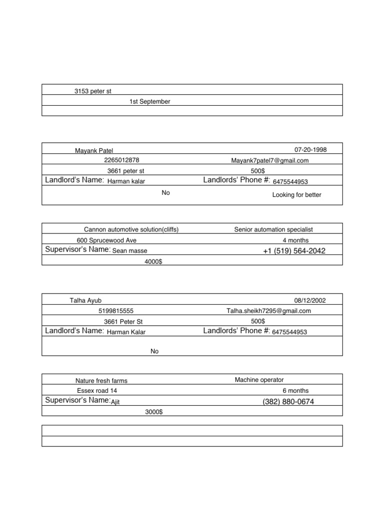 Tenant Application | PDF