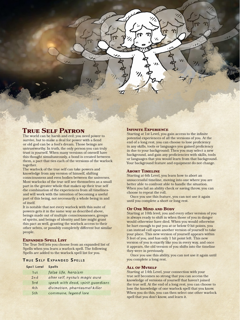 True Self Warlock Patron Guide | PDF