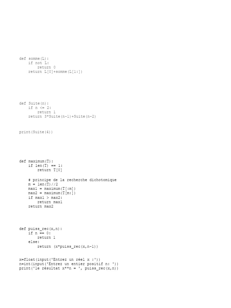 Correction TP & TD2 Python | PDF | Sciences et mathématiques | Ordinateurs