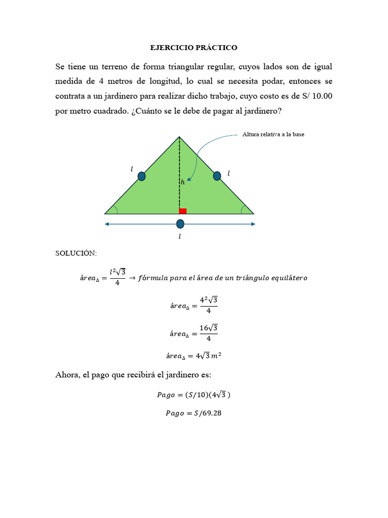 Ejercicio Triángulo | PDF | Geometría Elemental | Geometría del plano euclidiano