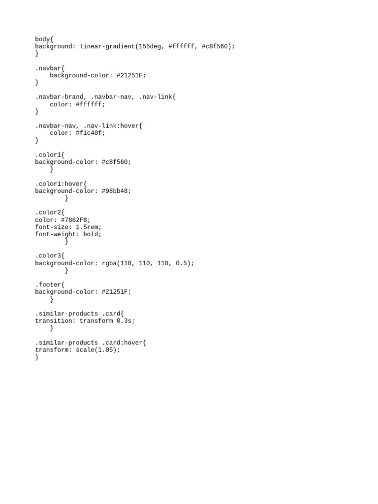 CSS Styling for Navbar & Cards | PDF | Business | Computers