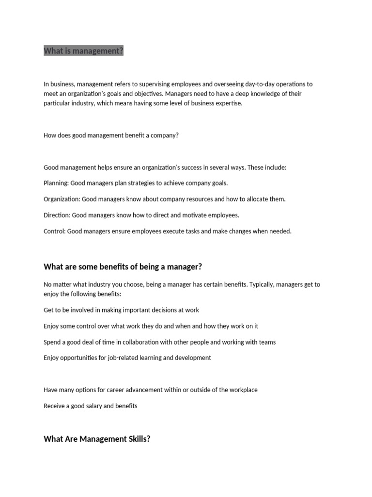 Management Short note | PDF | Goal | Motivation