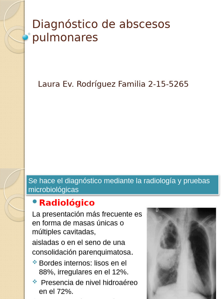 Diagnóstico de Abscesos Pulmonares | PDF | Pulmón | Cáncer de pulmón