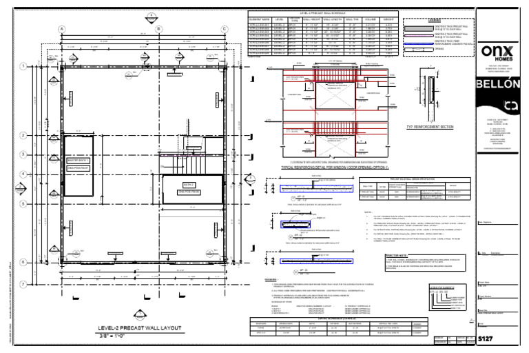 Precast Wall Layout & Specs | PDF | Precast Concrete | Civil Engineering